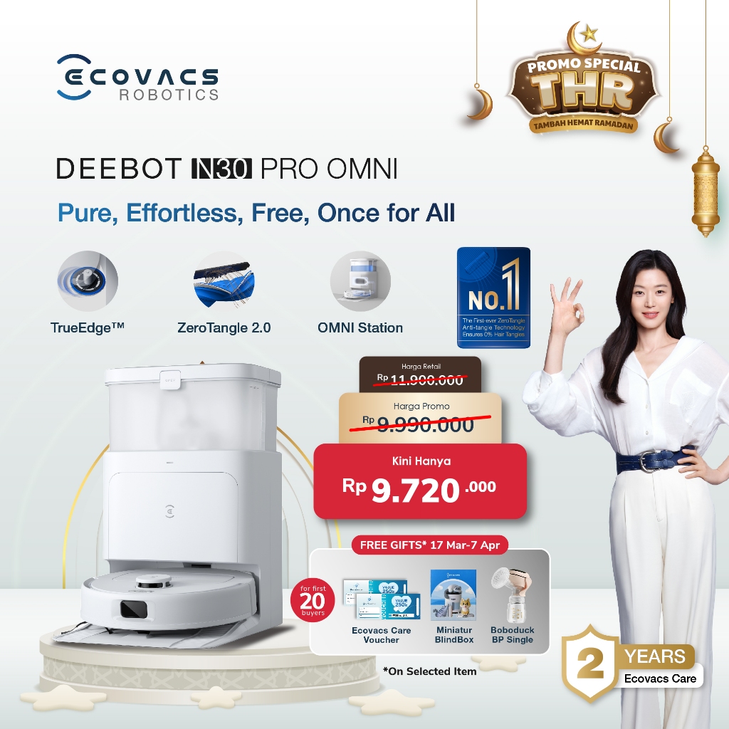 Jual Robot Vacuum Cleaner DEEBOT N30 PRO OMNI | Ecovacs