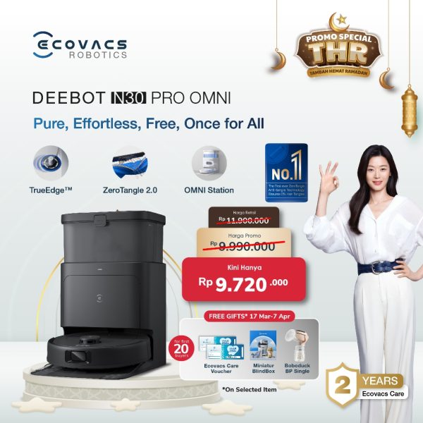 Jual Robot Vacuum Cleaner DEEBOT N30 PRO OMNI | Ecovacs